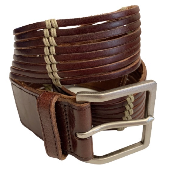 Talbots | Accessories | Leather Belt Talbots Boho Banded Leather Strip ...